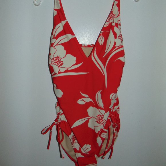 Kona Sol Swim Kona Sol Womens One Piece Swimsuit Sz Large Red White